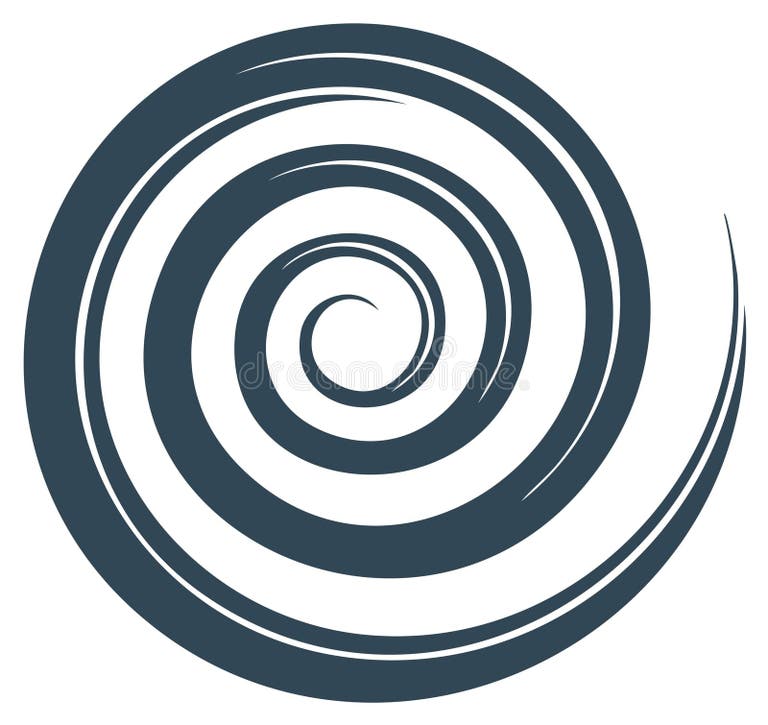 Abstract Whirlpool Pattern with Curling Lines, Concentric and ...