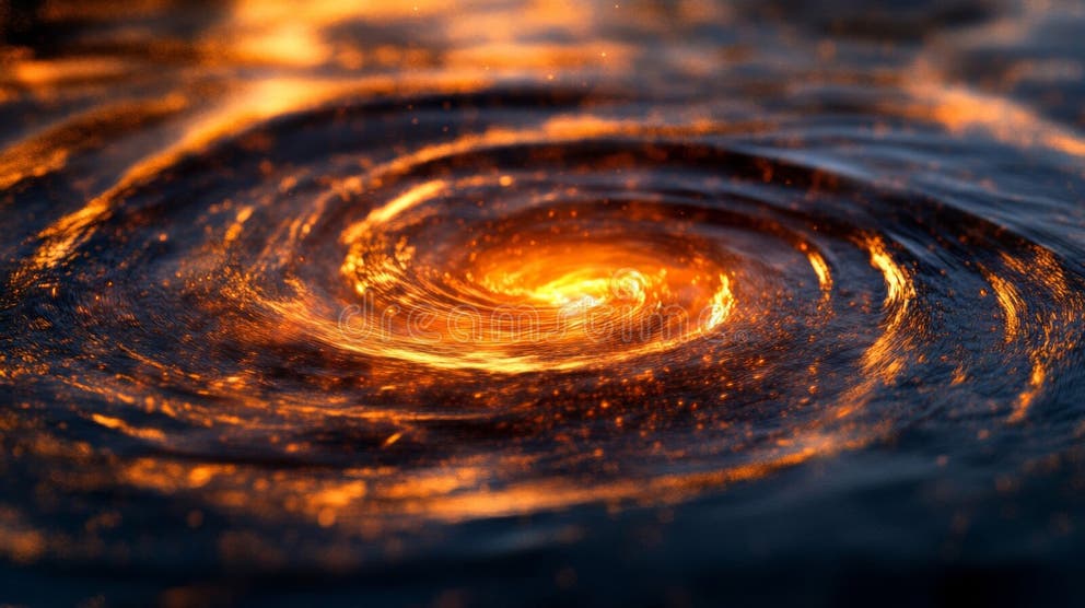 Abstract Whirlpool of Swirling Light and Shadow with Dynamic Motion ...