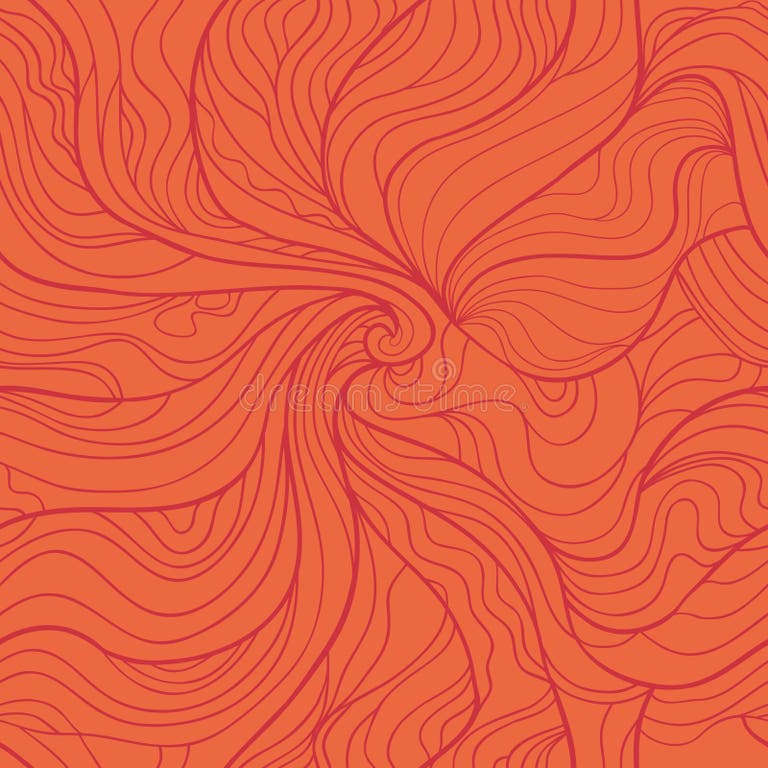 Abstract Whirlpool Vector Seamless Pattern in Red Stock Vector ...