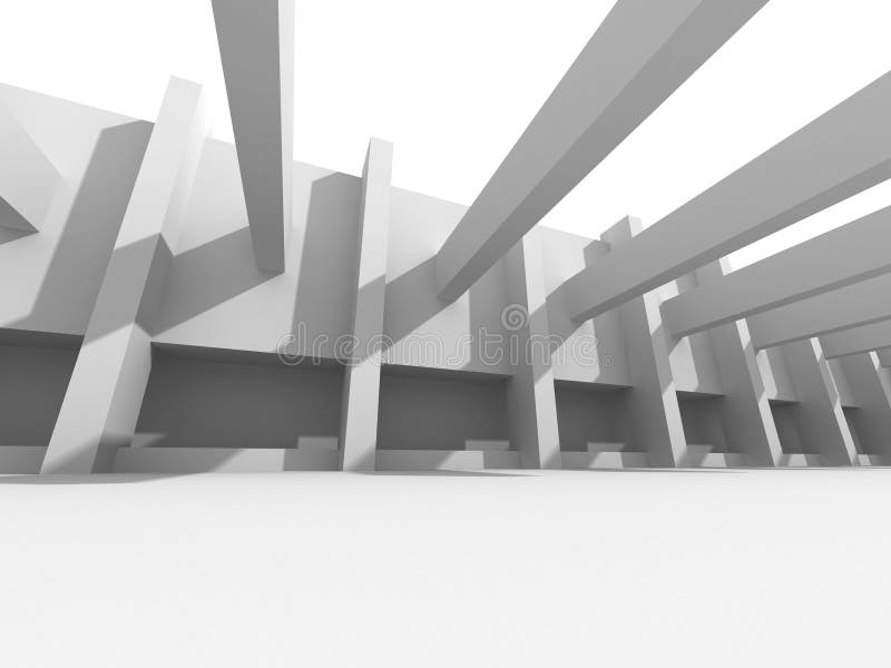 Abstract White Architecture Background. Columns Modern Stock ...