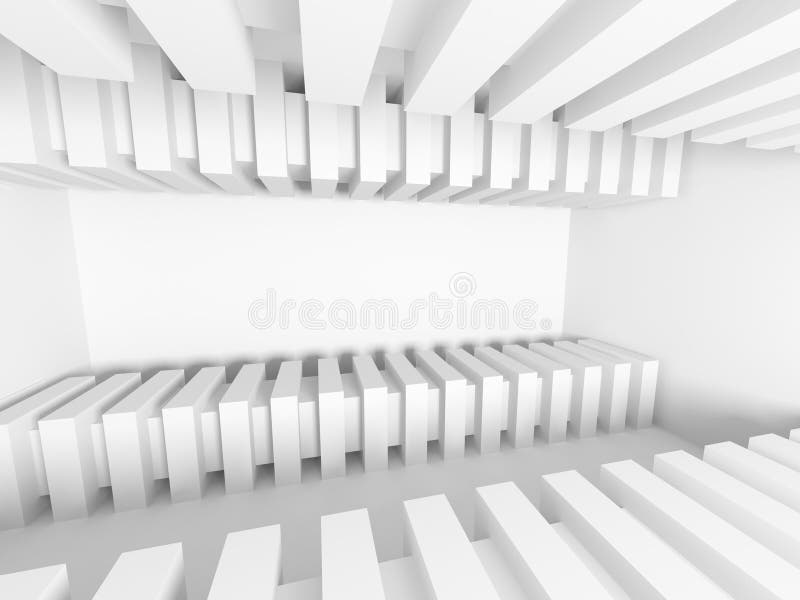 Empty Modern Room Interior with Light. White Architecture Background ...