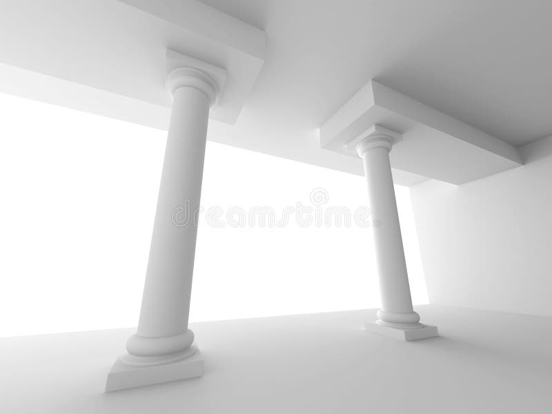 Abstract White Architecture Column Background Stock Illustration ...