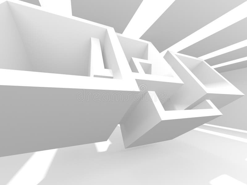 Abstract White Architecture Design Concept Stock Illustration ...