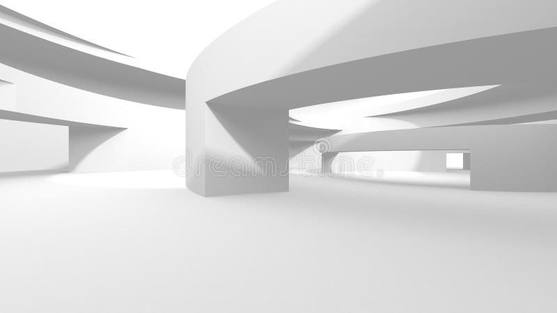 Abstract White Architecture Design Concept Stock Illustration ...