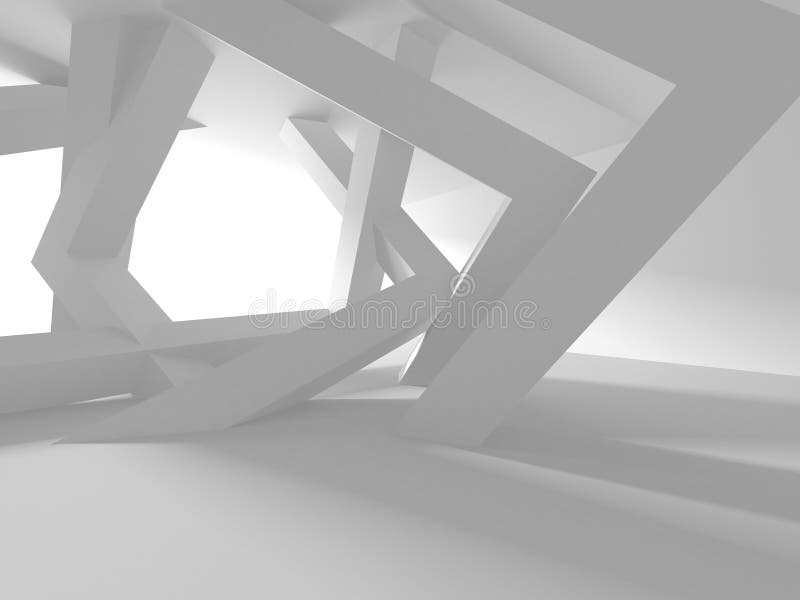 Abstract White Architecture Design Concept Stock Illustration ...