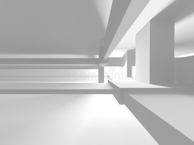 Abstract White Architecture Design Concept Stock Illustration ...