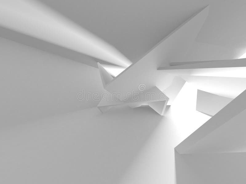 Abstract White Architecture Design Concept Stock Illustration ...