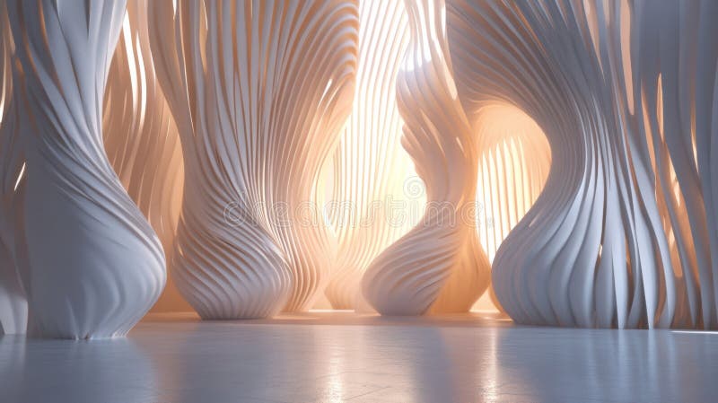 Abstract White Architecture with Light.Luminescent Elegance Stock ...