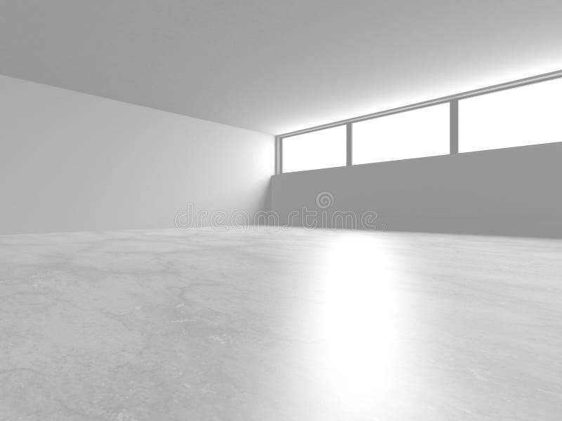 Abstract White Architecture Room Design Concept Stock Illustration ...