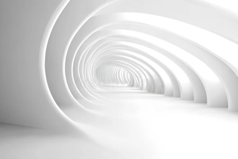 Abstract White Archway Tunnel Stock Illustration - Illustration of ...