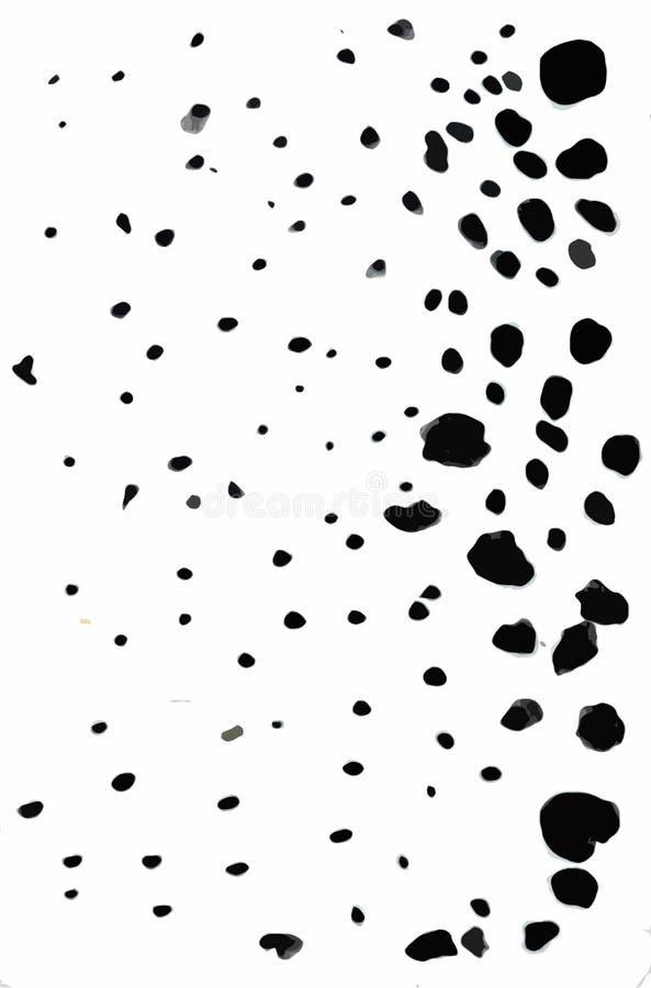 Abstract White Background with Black Spots of Different Sizes Stock ...
