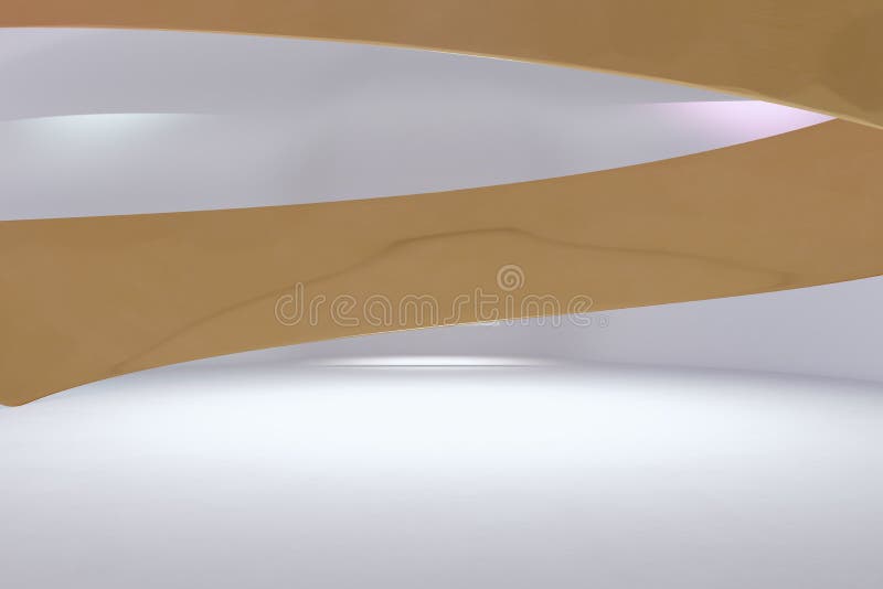 Abstract White Background with Brown Line and Mock Up Place. Stock ...