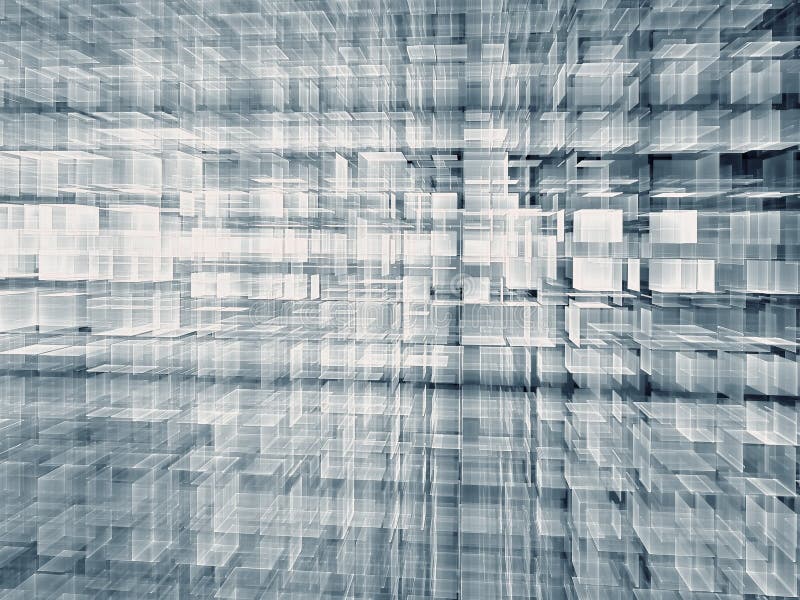 Abstract Tech Grid - Digitally Generated Image Stock Illustration ...