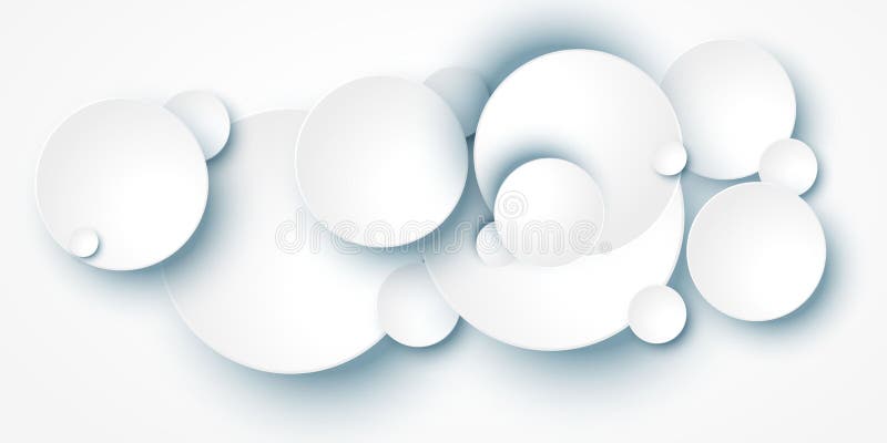 Abstract White Background with 3D Circles Pattern, Interesting Stock ...