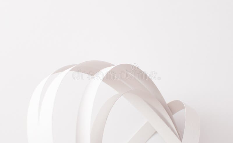 Abstract White Background with White 3d Curved Lines, Copy Space Stock ...