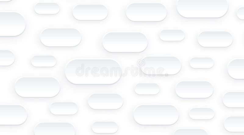 Abstract White Background with 3D Oval Shapes Pattern Stock Vector ...