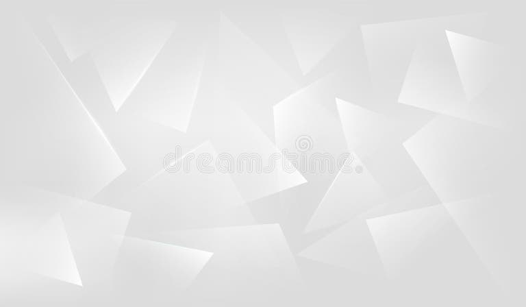 Abstract White Background with 3d Silver Triangles. Minimalist Simple ...