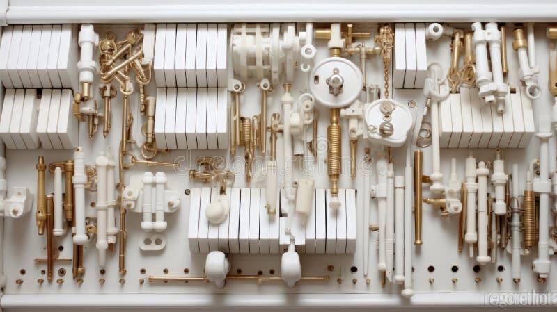 Abstract White Background with Elements of Musical Instruments and ...