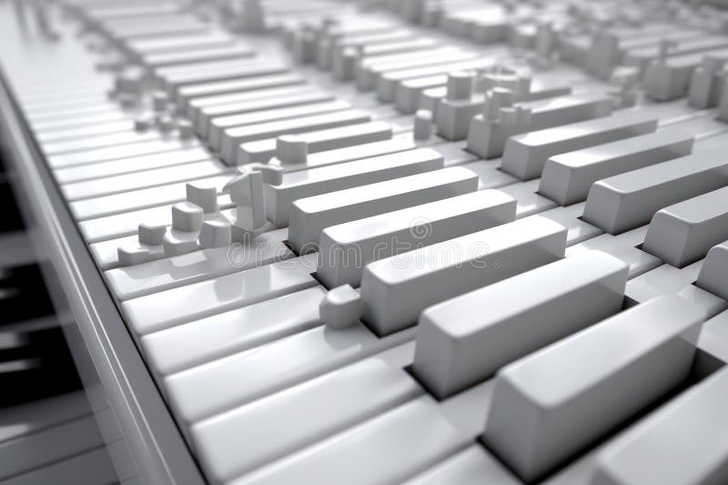 Abstract White Background with Elements of Musical Instruments and ...