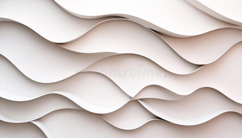 Abstract White Background, Flowing Waves, Elegant Monochrome Pattern ...
