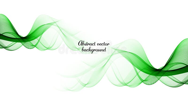 Abstract White Background, Green Wave Transparent Lines Background ...