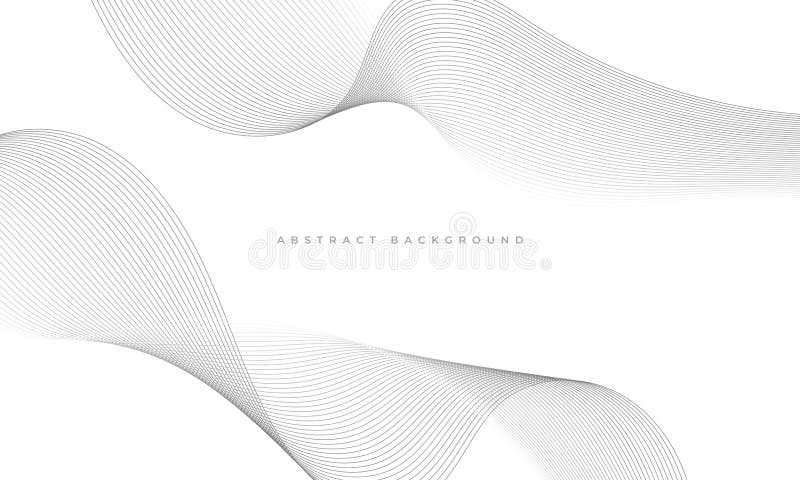 Abstract White Background with Grey Wavy Lines Stock Vector ...