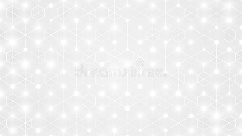 Abstract White Background. Hexagon Technology Pattern. Honeycomb ...