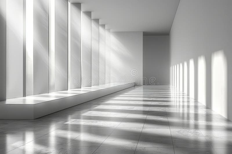 An Abstract White Background Illuminated by White Light and Cast in ...