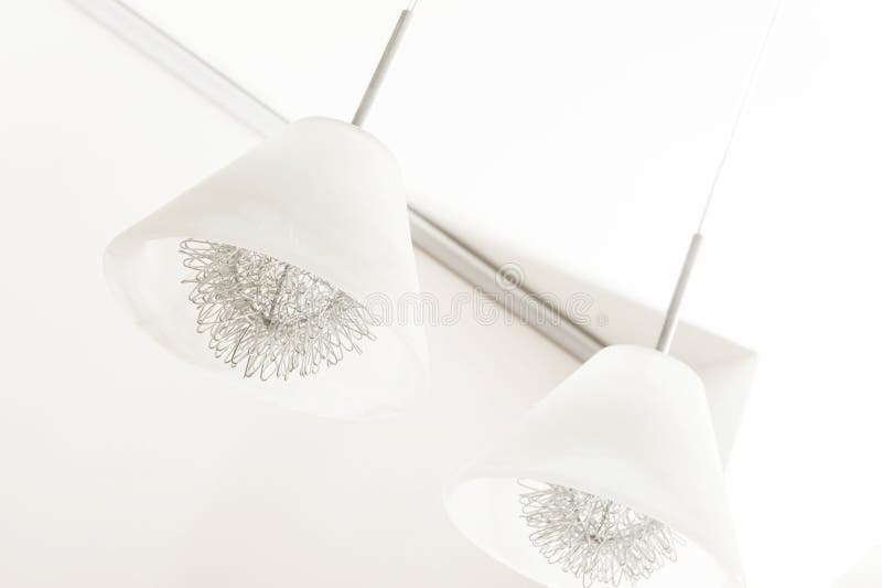 Abstract White Background with Lamps in the Kitchen Stock Image - Image ...