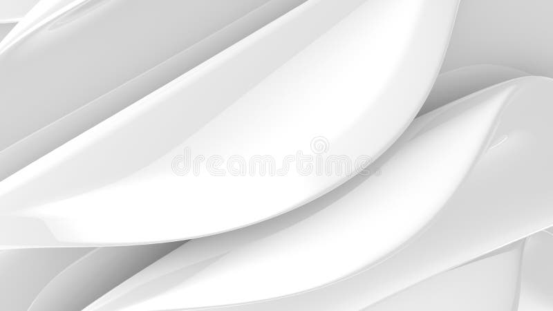 Abstract White Background. Abstract White Leafs. Loop Animation. 3D ...
