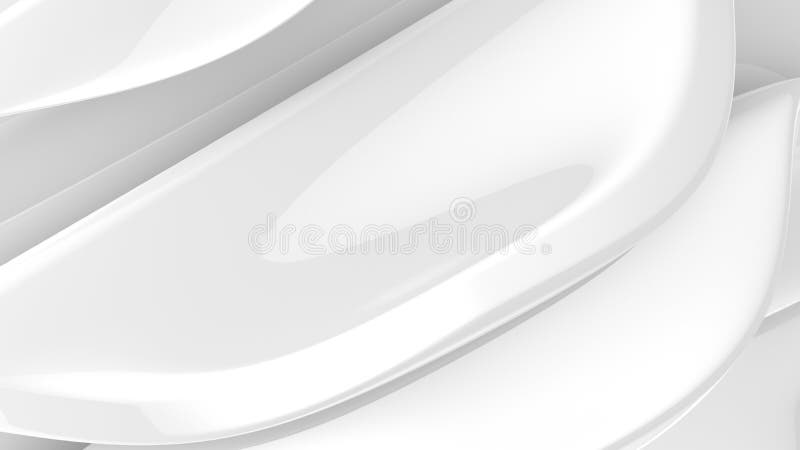 Abstract White Background. Abstract White Leafs. Loop Animation. 3D ...