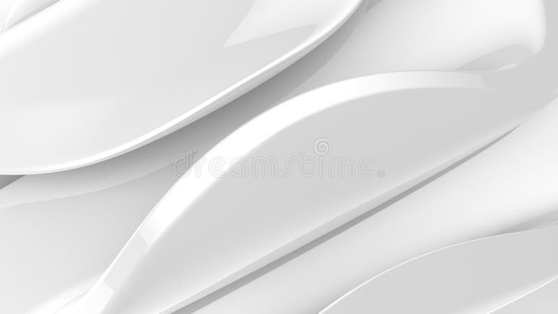 Abstract White Background. Abstract White Leafs. Loop Animation. 3D ...