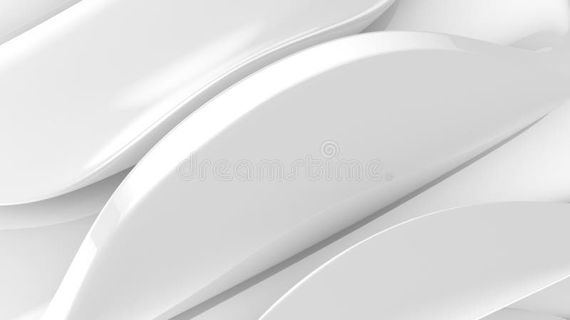 Abstract White Background. Abstract White Leafs. Loop Animation. 3D ...