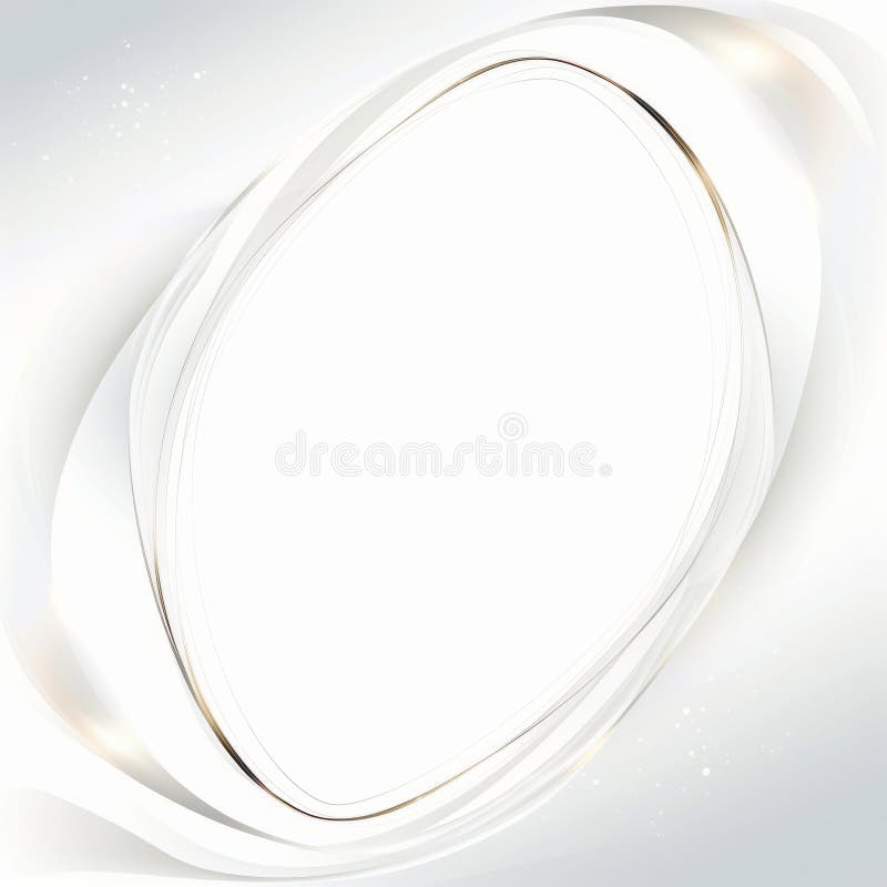 An Abstract White Background with an Oval Shape Stock Illustration ...