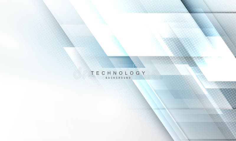 Abstract White Background Poster with Dynamic. Technology Network Stock ...