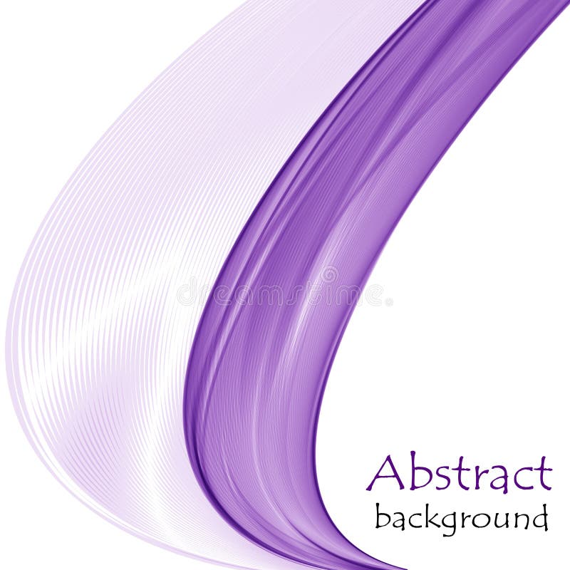 Abstract Background with Purple Waves of Transparent Flying Material ...