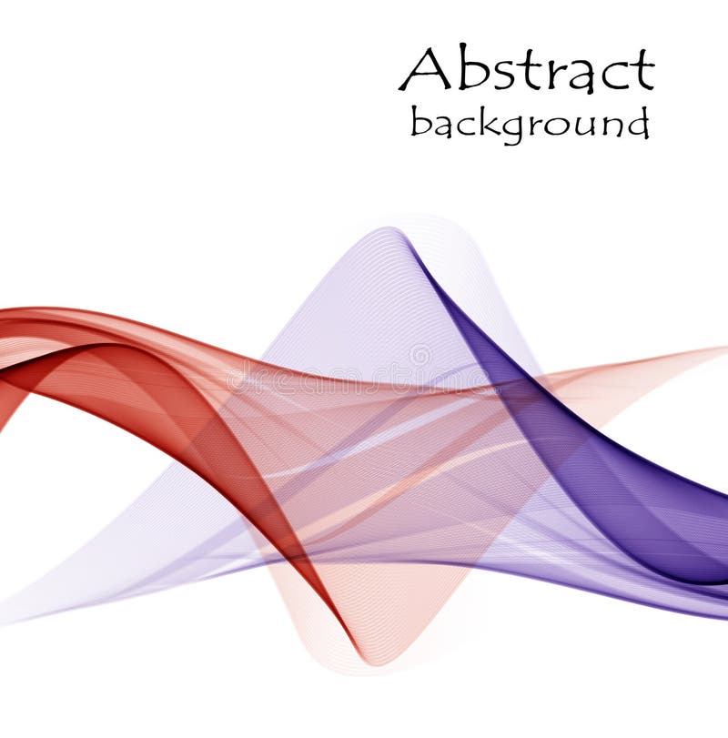 Abstract Background with Red and Blue Waves of Transparent Flying ...