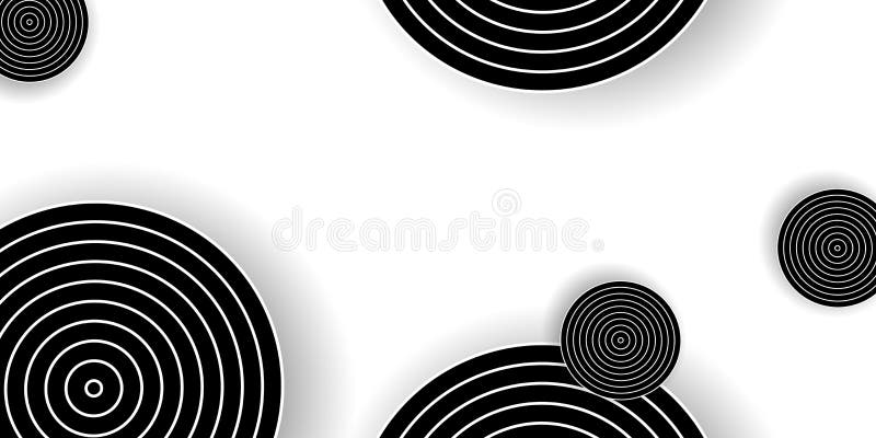 Abstract White Background with Round Lines. Round Shapes Overlap Stock ...