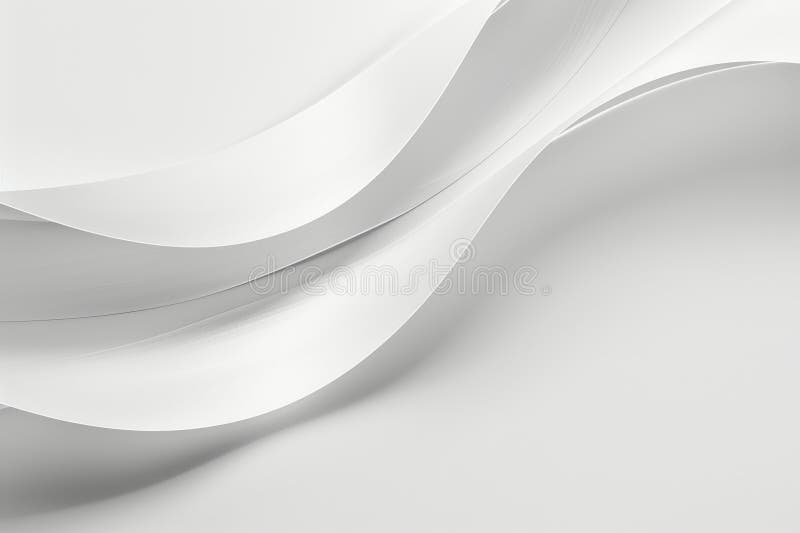 Abstract White Background with Smooth Paper Sheets, Wavy Layers of ...