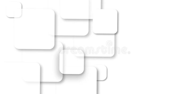 Abstract White Background with Overlapping Square Shapes, Abstract ...