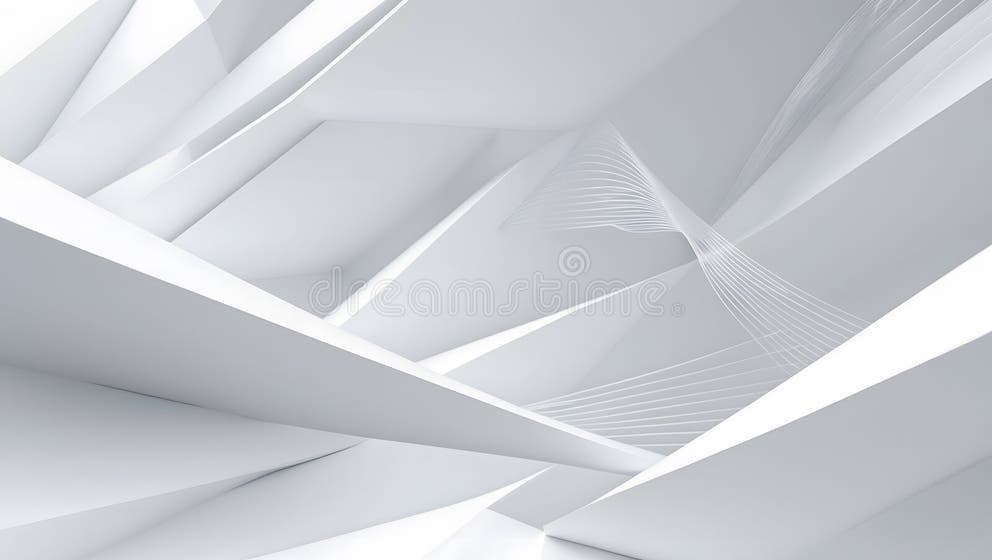 Abstract White Background with Texture Pattern, Layered Geometric ...