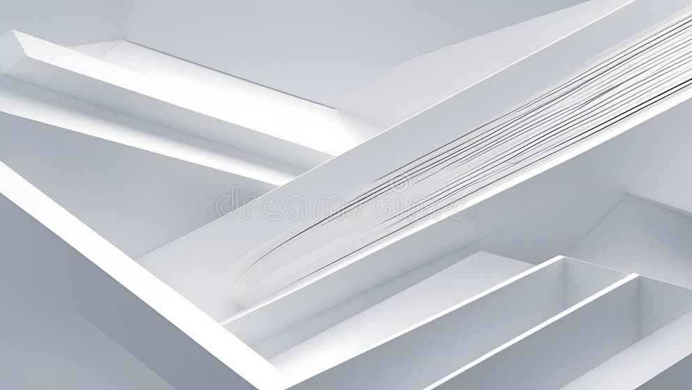 Abstract White Background with Texture Pattern, Layered Geometric ...