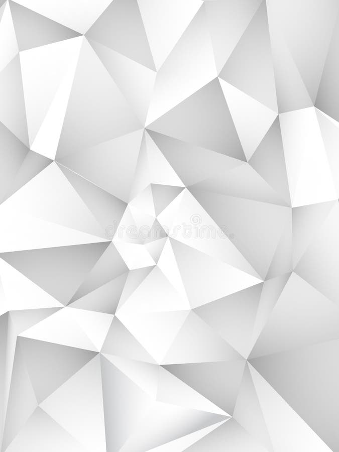 Abstract White Background with Triangular Polygons Stock Vector ...