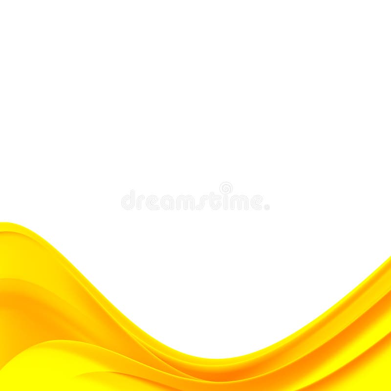 Abstract White Background with Yellow Wavy Lines - Vector Stock Vector ...