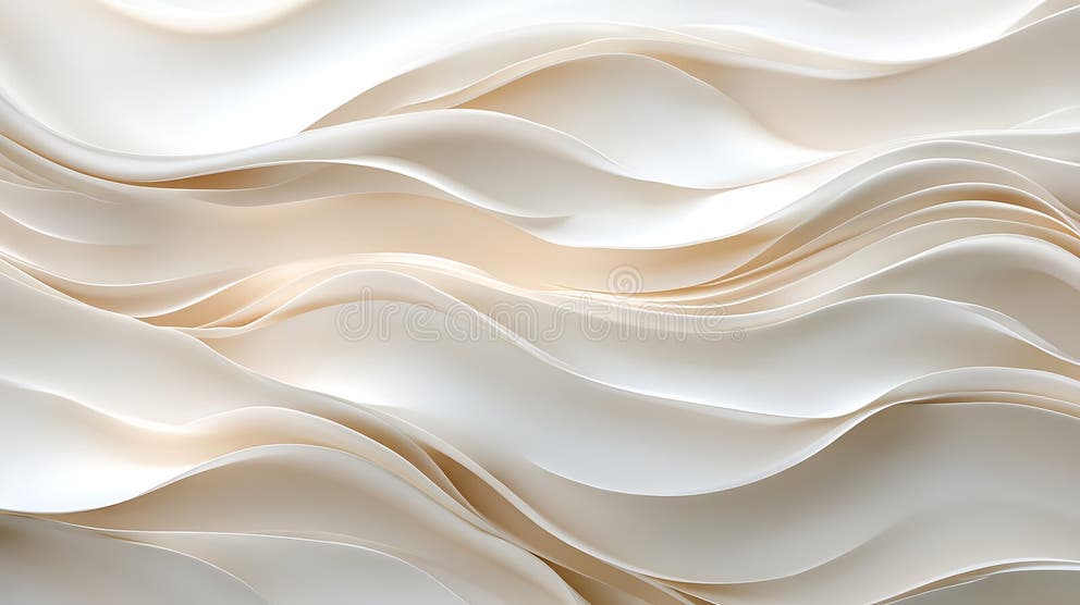 Abstract White and Beige Wave Pattern Design Stock Photo - Image of ...