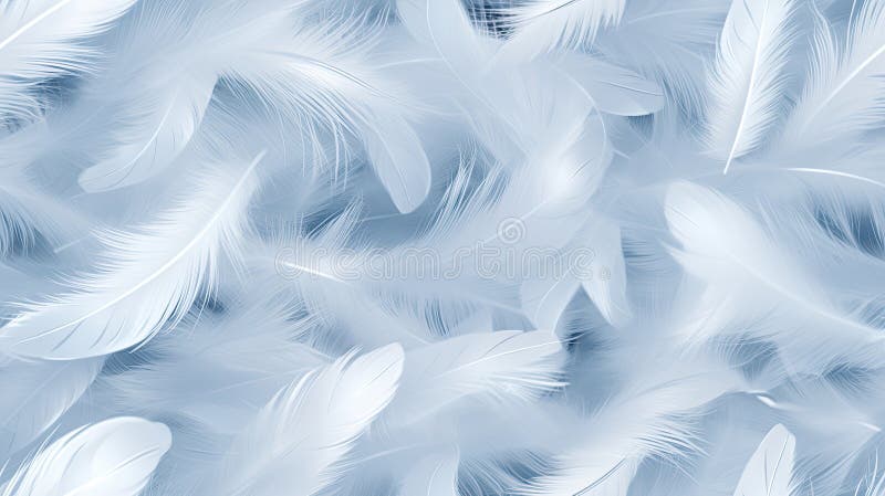 Abstract White Bird Feathers Falling in the Sky. Feathers Floating in ...