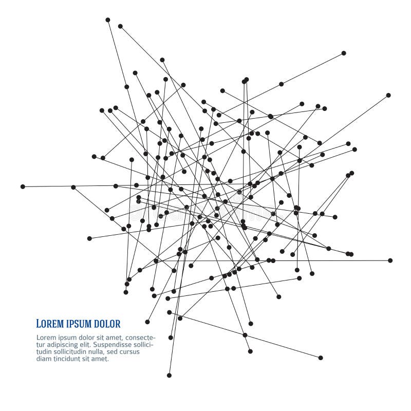 Abstract White Black Background Lines and Dots Flat03 Stock Vector - Illustration of connection ...