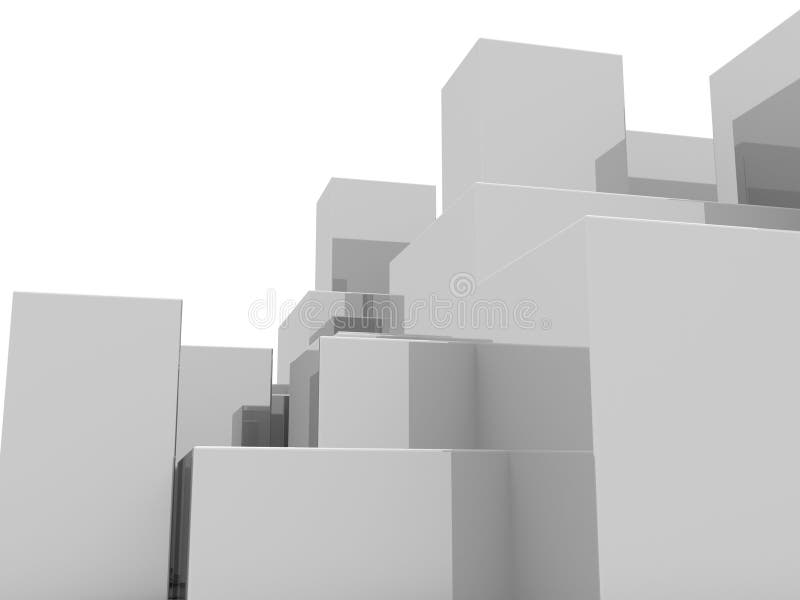 White Blocks. 3d Modeling Cubes, Business Presentation.Vector ...
