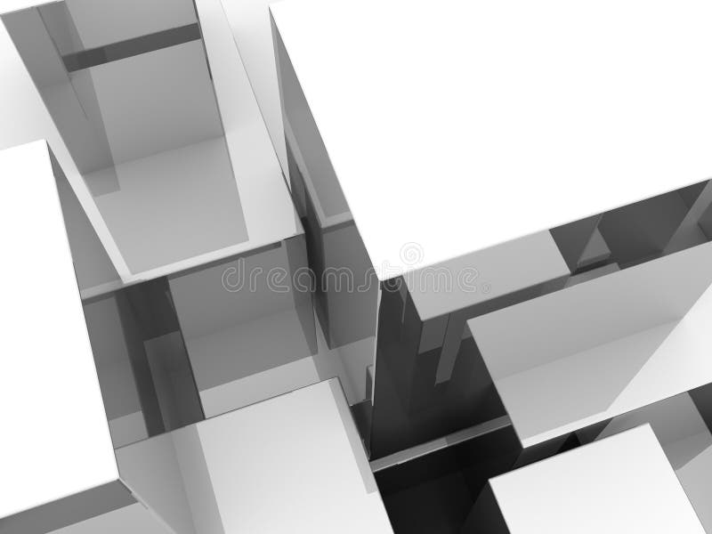 Abstract White Blocks stock illustration. Illustration of pointy - 25003251