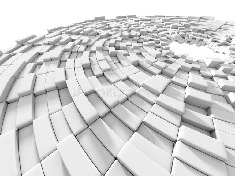 Abstract White Blocks Design Background Stock Illustration ...